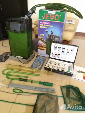 Фильтр jebo для аквариума+аксессуары для чистки