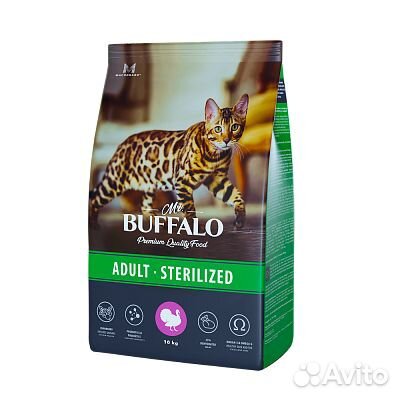 Корм Mr.Buffalo sterilized 1,8кг индейка
