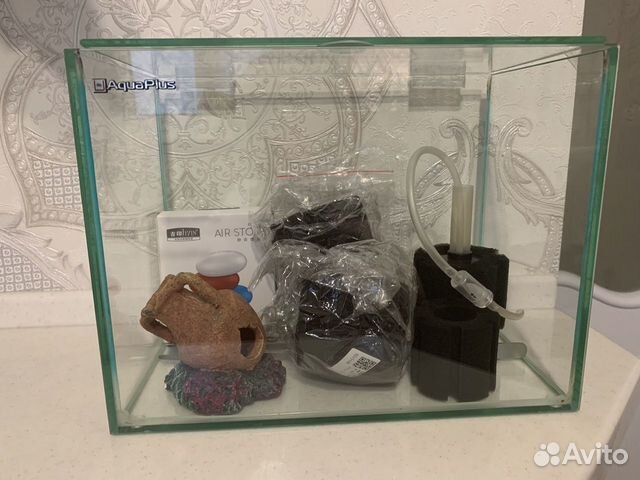 Аквариум AquaPlus, 10 литров (со всем необходимым)