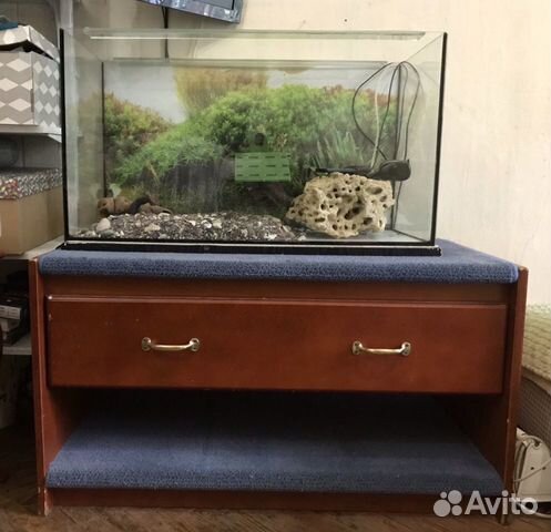 Аквариум 100л+бонусы, тумба, нагреватель, фильтры